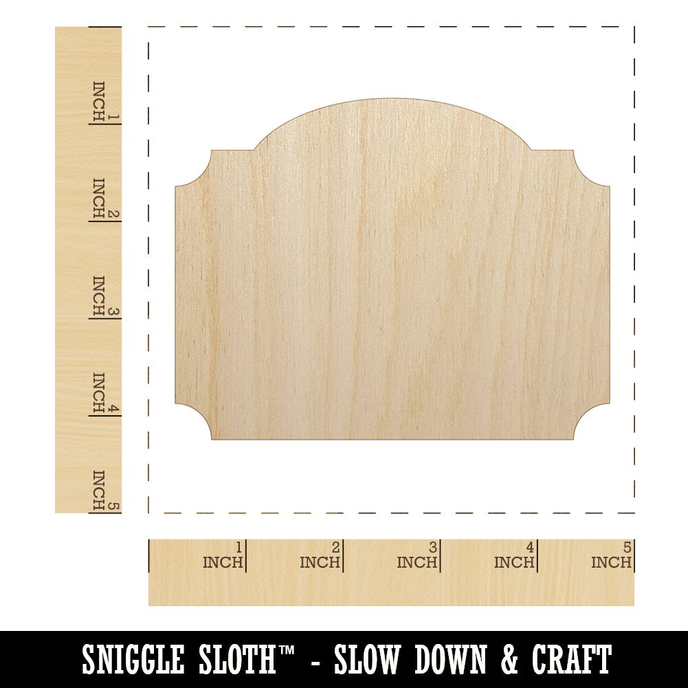 Old Timey Sign Solid Unfinished Wood Shape Piece Cutout for DIY Craft ...