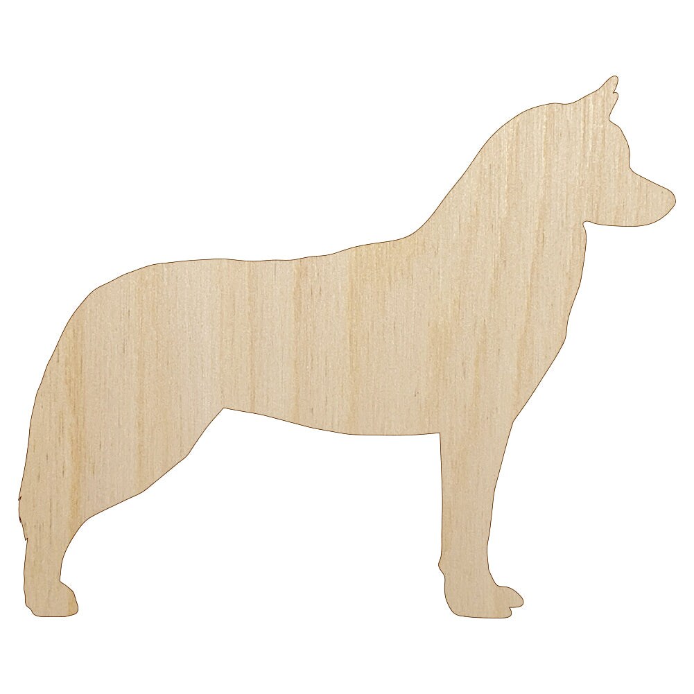 Siberian Husky Dog Solid Unfinished Wood Shape Piece Cutout for DIY ...