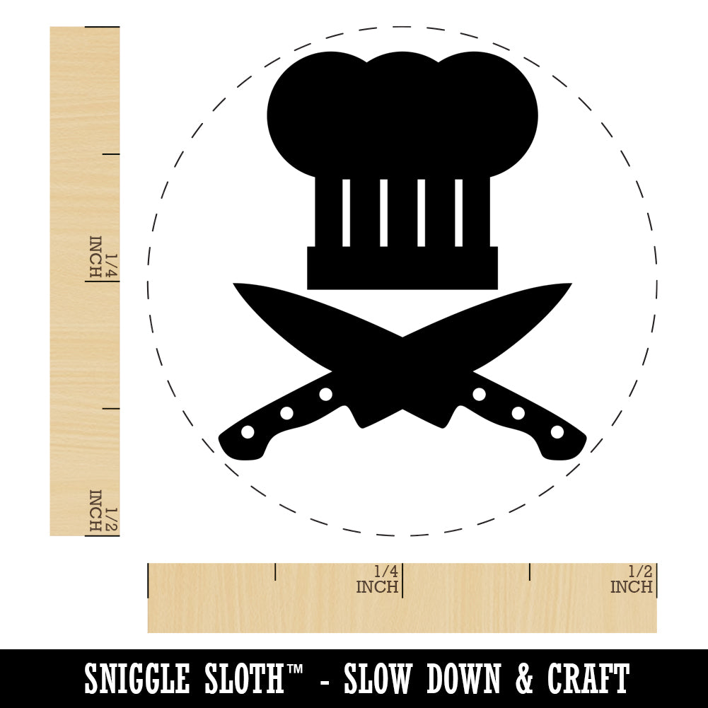 Chef Knife and Hat for Cooking Self-Inking Rubber Stamp for Stamping ...