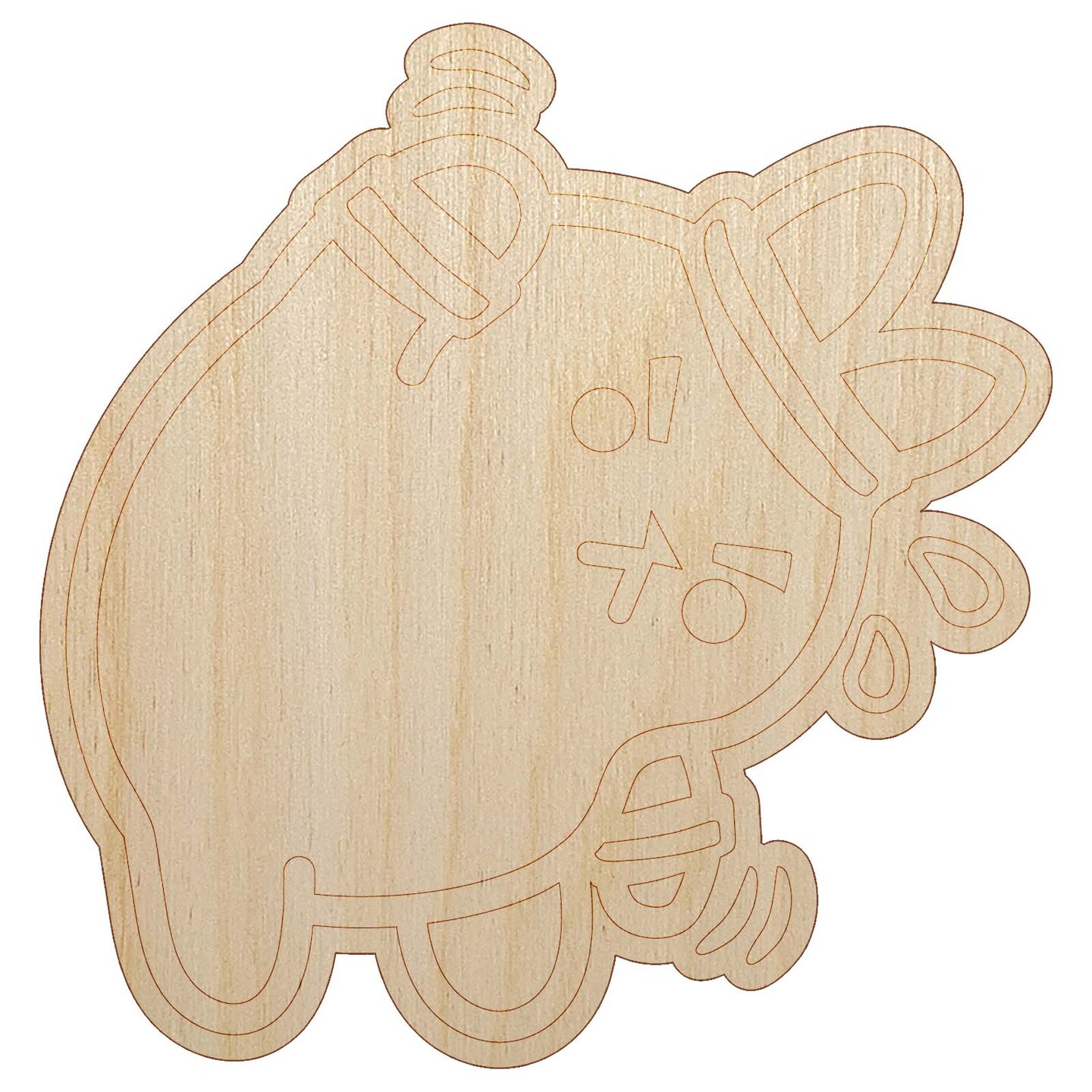 Cute Kawaii Bunny Rabbit Workout Exercise Unfinished Wood Shape Piece ...