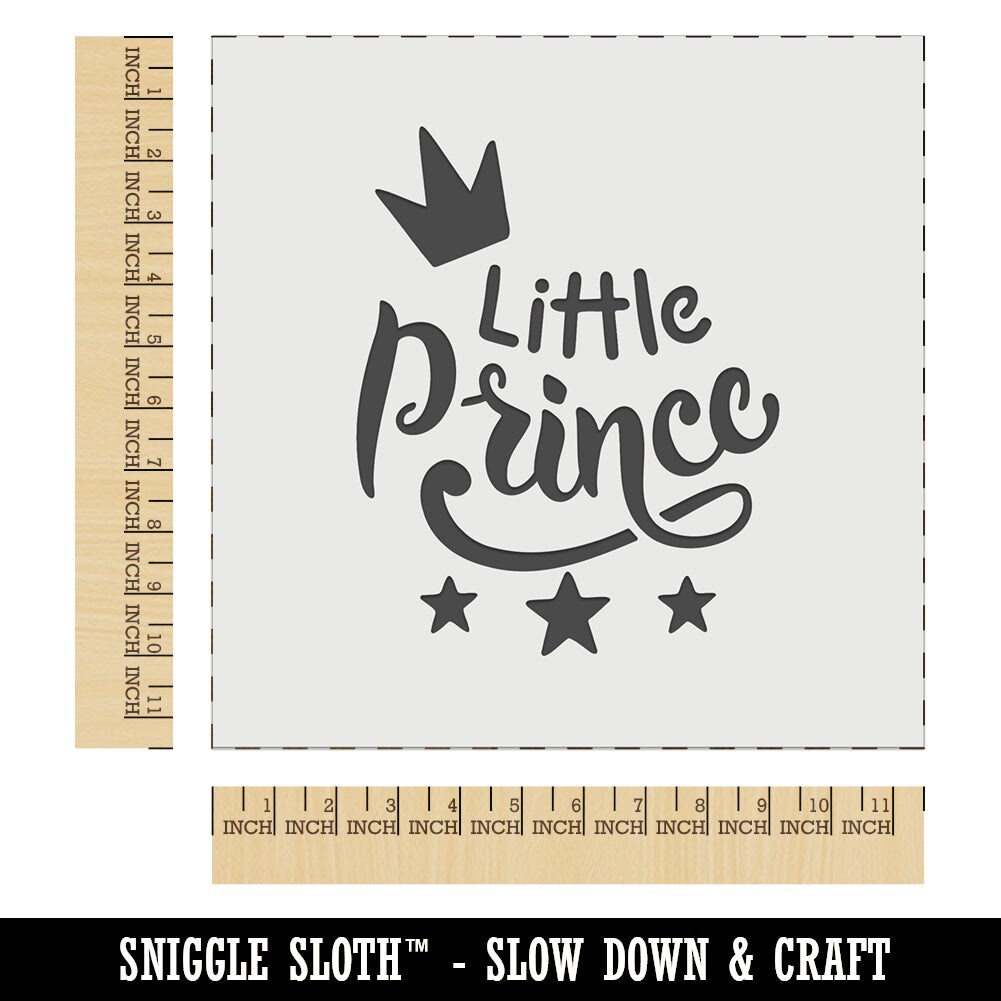 Little Prince Cursive with Crown and Stars Wall Cookie DIY Craft ...