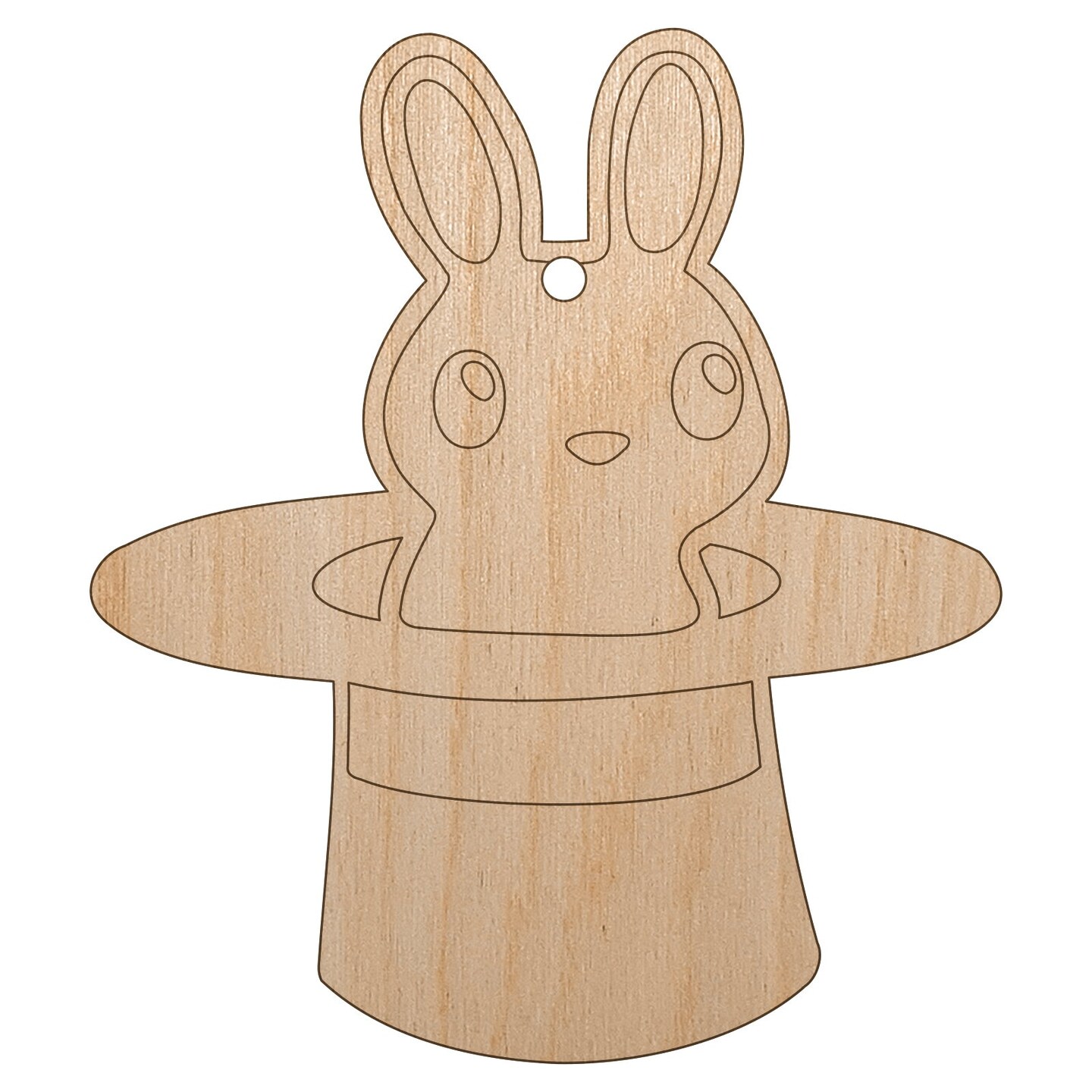 Cute Bunny Rabbit in Magician Hat Unfinished Craft Wood Holiday ...