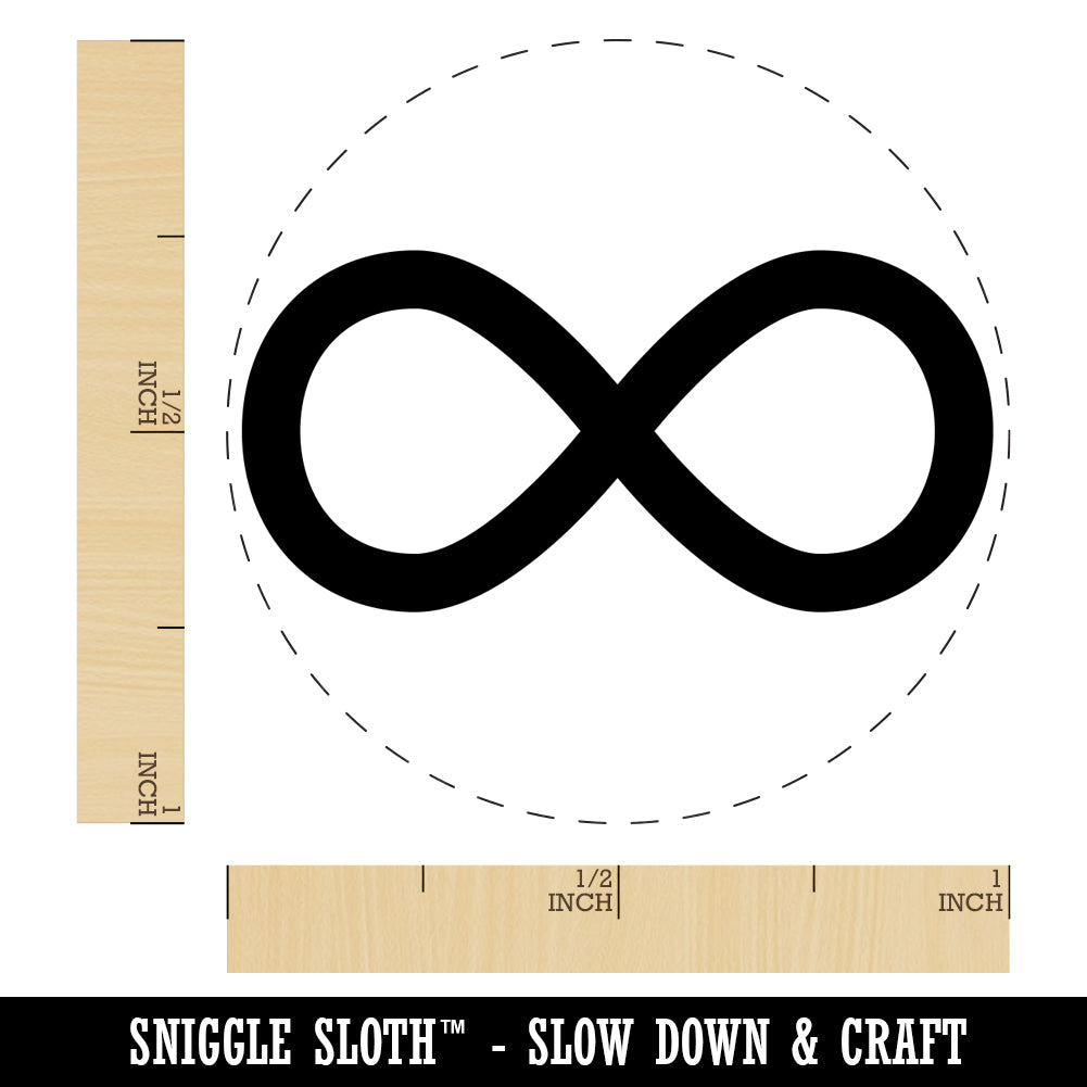 Infinity Symbol Solid Self-Inking Rubber Stamp for Stamping Crafting ...