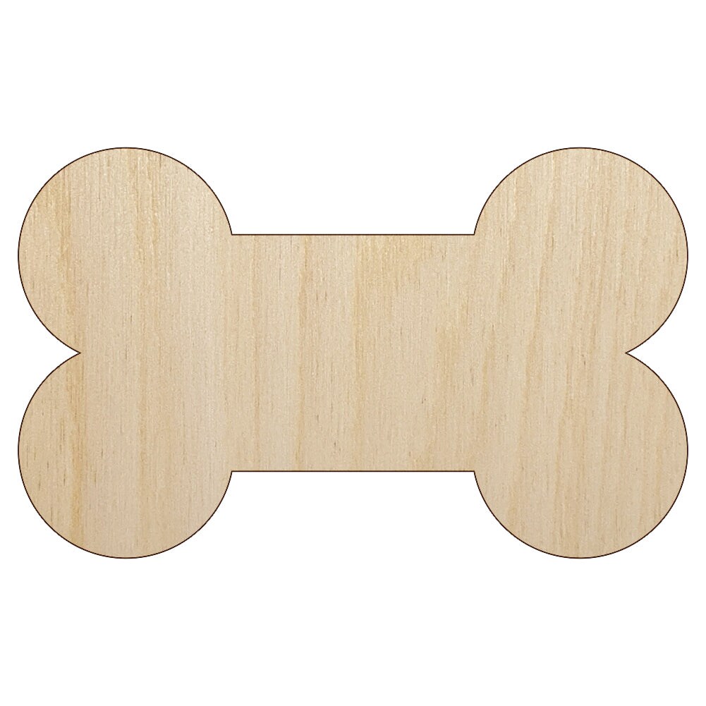 Dog Bone Unfinished Wood Shape Piece Cutout for DIY Craft Projects ...