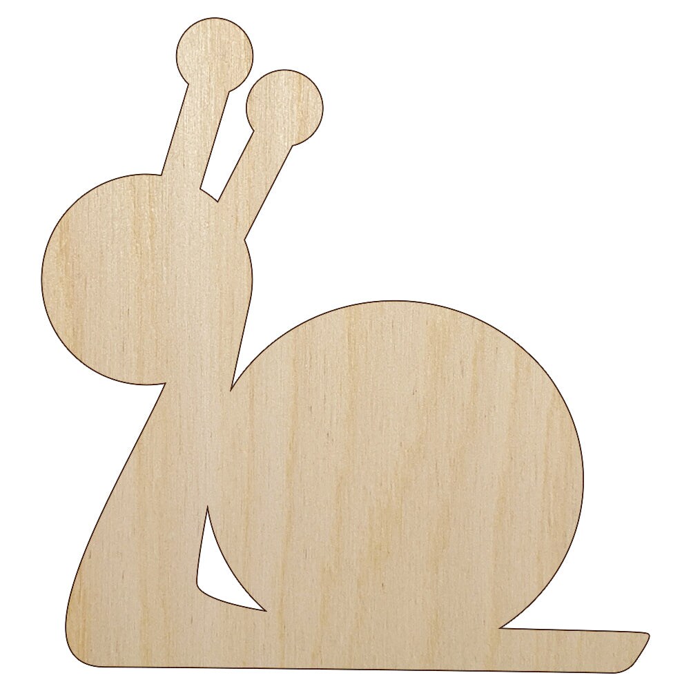 Snail Slow Solid Unfinished Wood Shape Piece Cutout for DIY Craft ...
