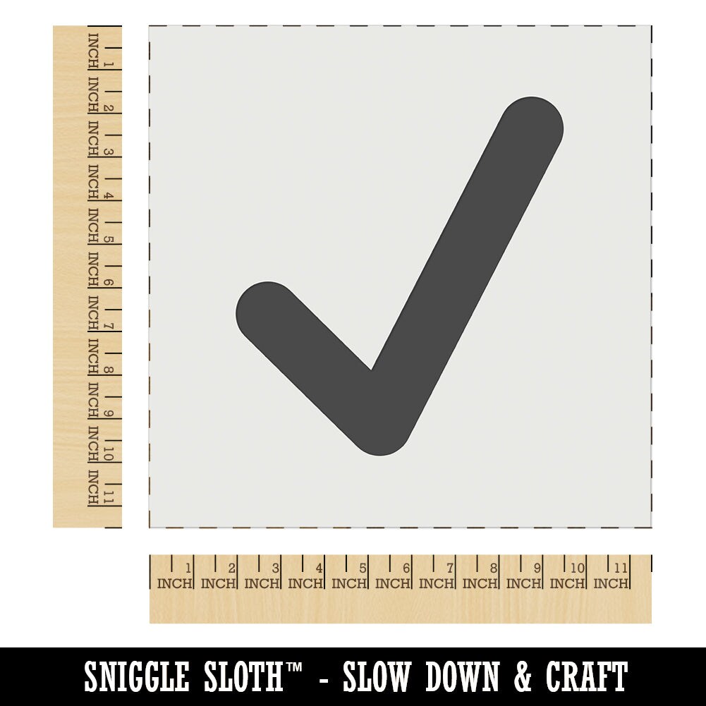 Check Mark Symbol Wall Cookie DIY Craft Reusable Stencil, Size: 11.5 ...