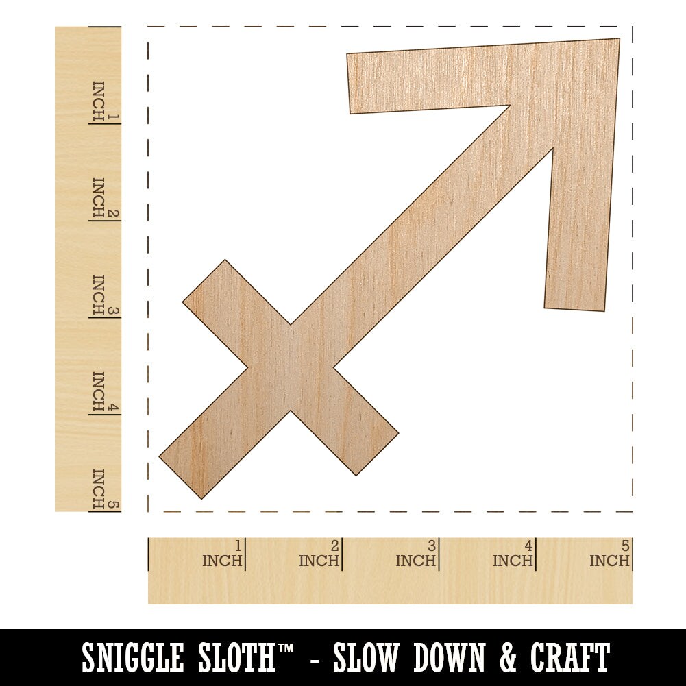Sagittarius Horoscope Astrological Zodiac Sign Unfinished Wood Shape ...