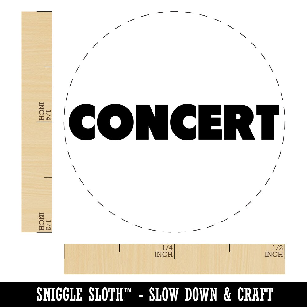 Concert Bold Text Self-Inking Rubber Stamp for Stamping Crafting ...