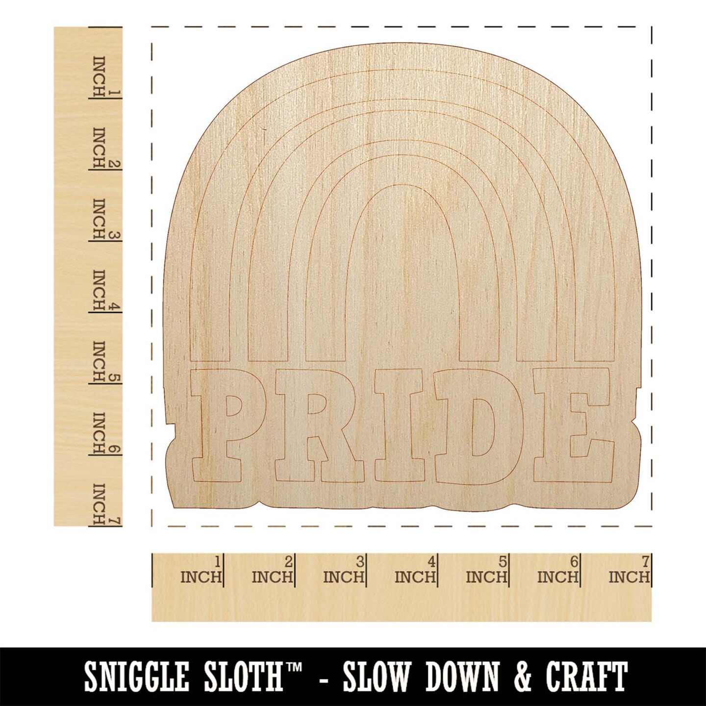 Pride Fun Rainbow LGBTQ Unfinished Wood Shape Piece Cutout for DIY ...