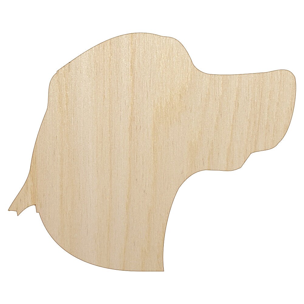 Beagle Face Profile Solid Unfinished Wood Shape Piece Cutout for DIY ...