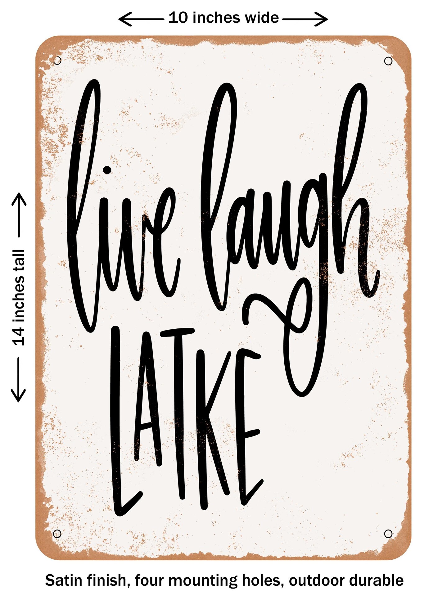 DECORATIVE METAL SIGN - Live Laugh Latke - Vintage Rusty Look | Michaels