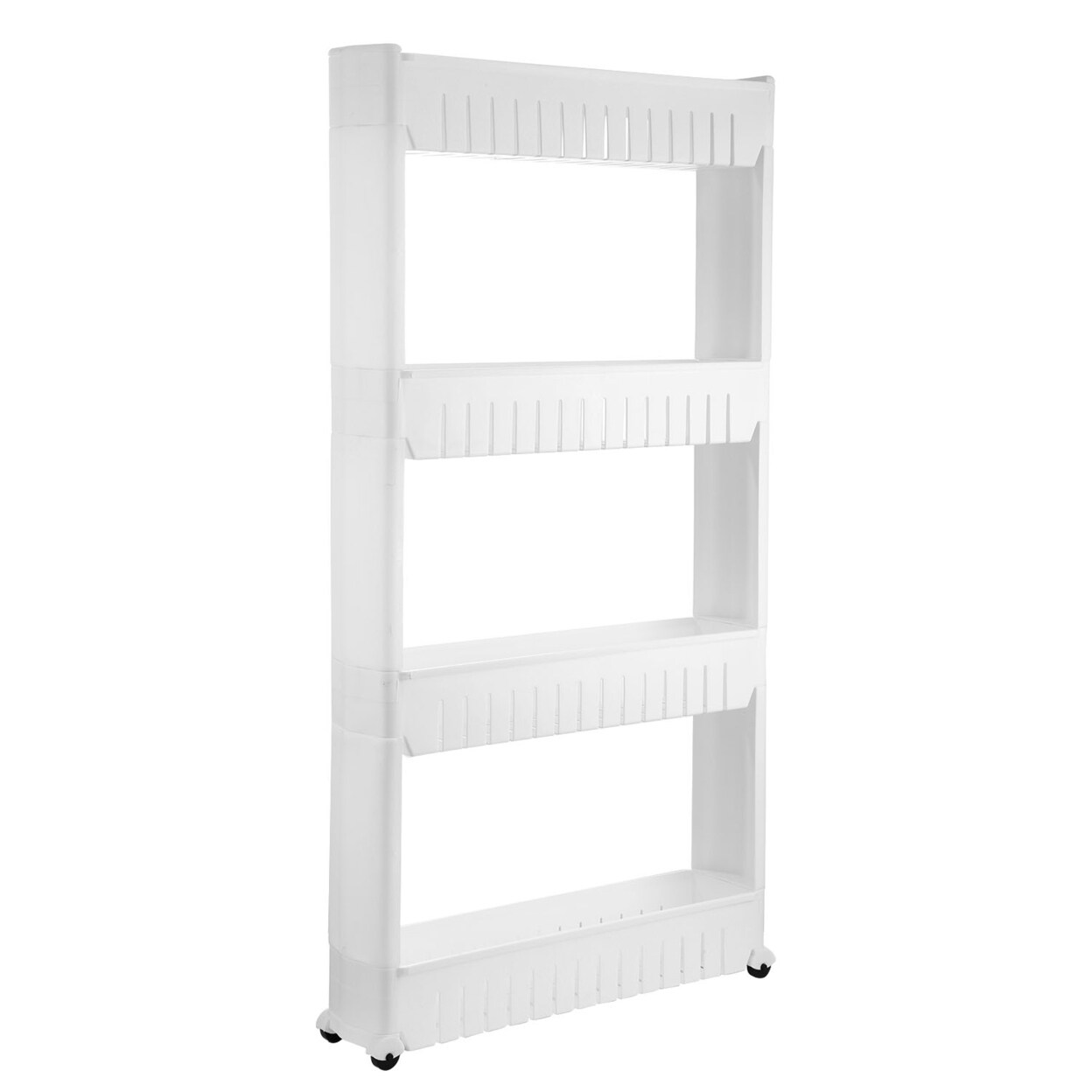 Global Phoenix 4 Tiers Slim Storage Cart Mobile Rolling Shelf Unit ...