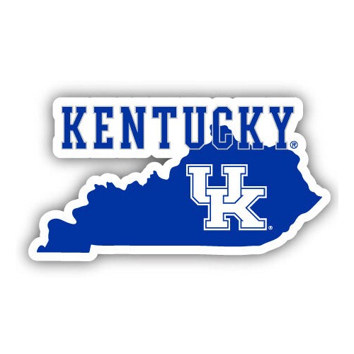 R and R Imports Kentucky Wildcats 4 Inch State Shape Vinyl Decal ...