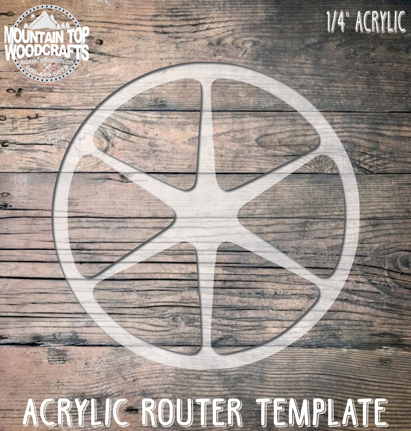 Round 6 Section Star Tray ~ Acrylic Inlay Wood Router Template Stencil ...