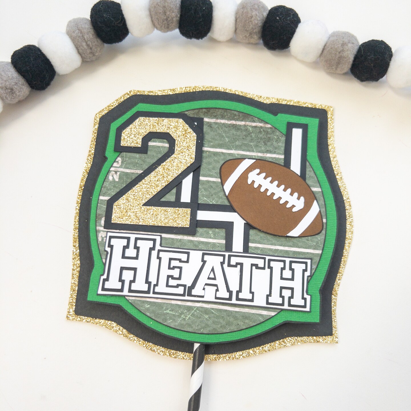 Football Birthday Cake Topper | MakerPlace by Michaels
