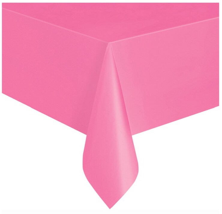 Hot Pink Solid Rectangular Plastic Table Cover, 54" x 108" | Michaels