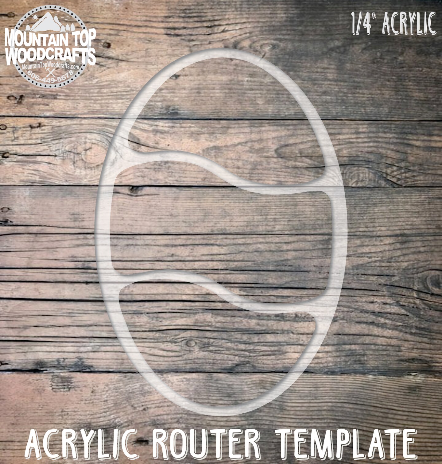 Oval Large 3 Section Wave Tray ~ Acrylic Inlay Wood Router Template ...