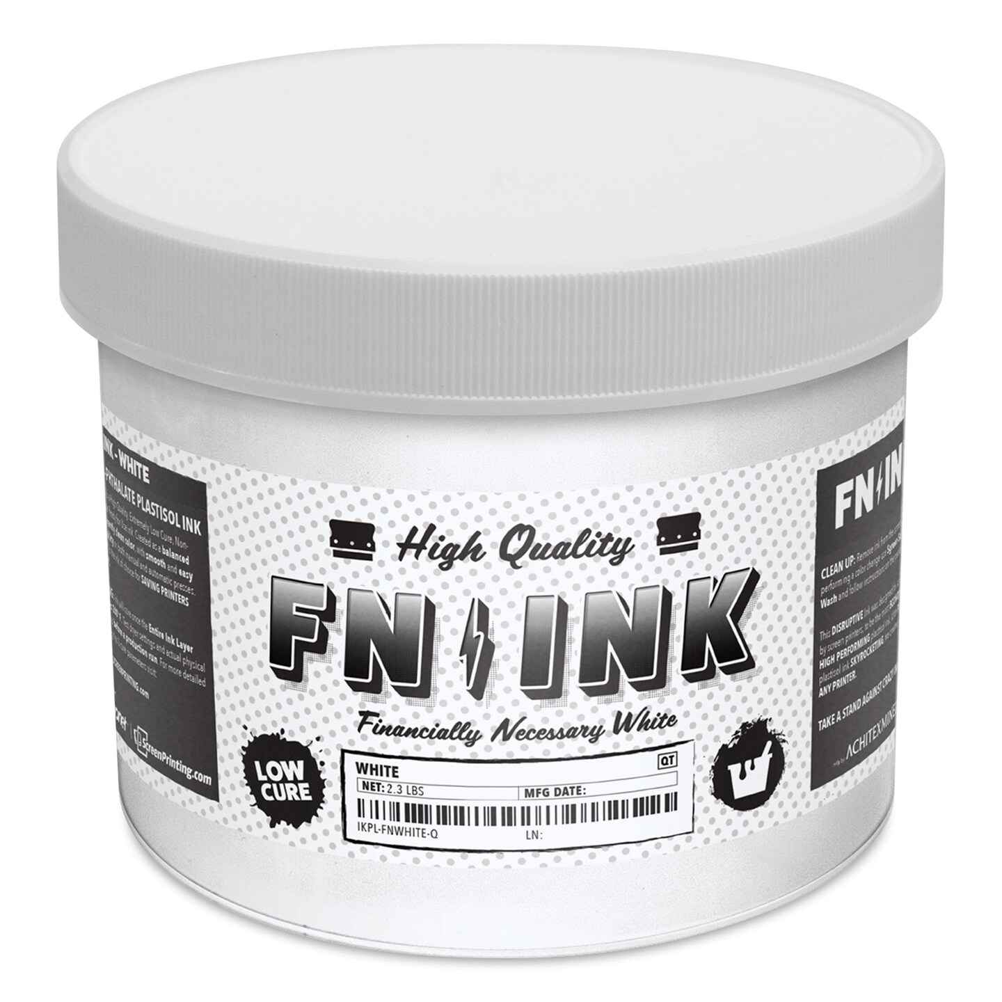 FN Ink Plastisol Screen Printing Ink - White, Quart | Michaels