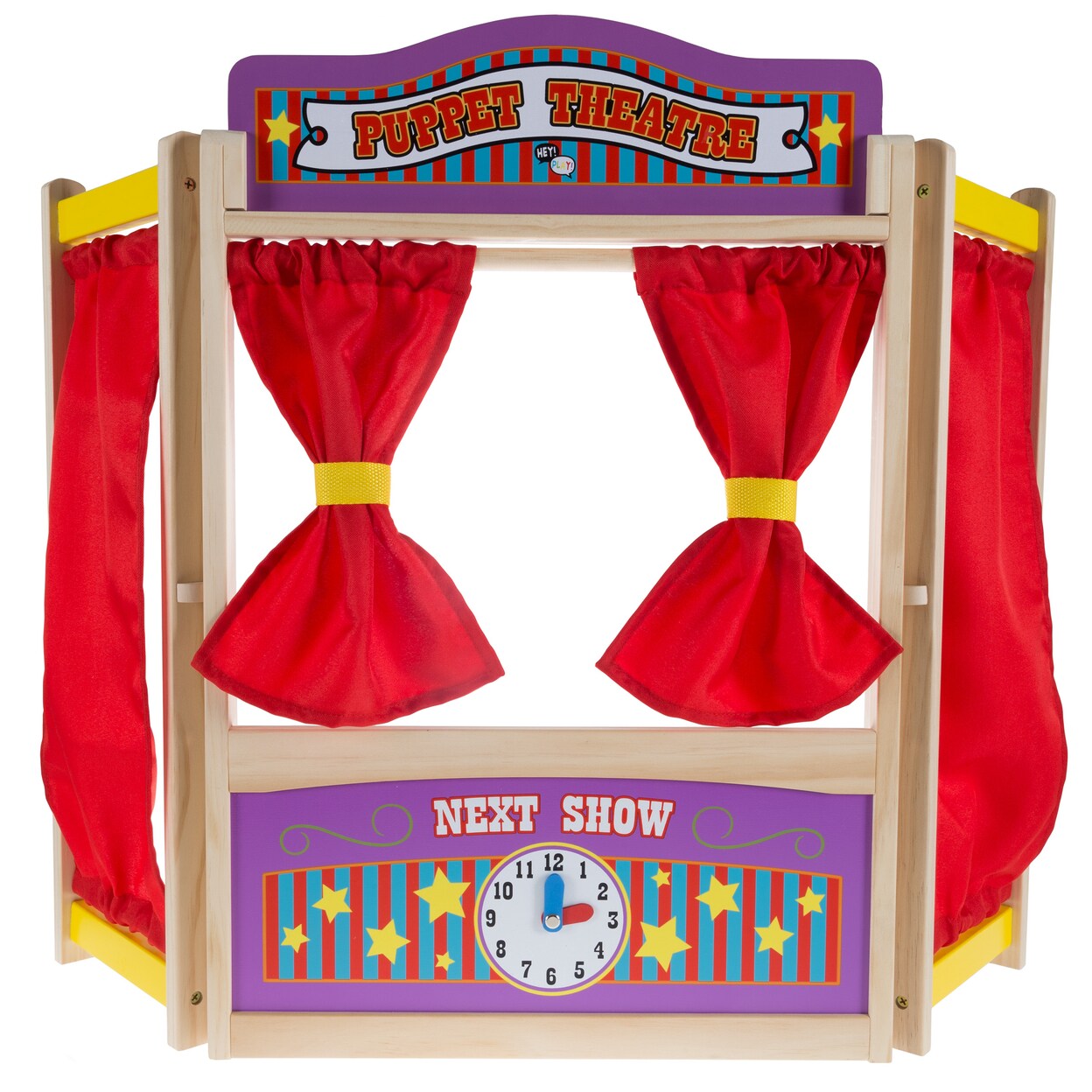 Wooden Puppet Theater Stage For Kids Imagination Creativity 30X26 ...