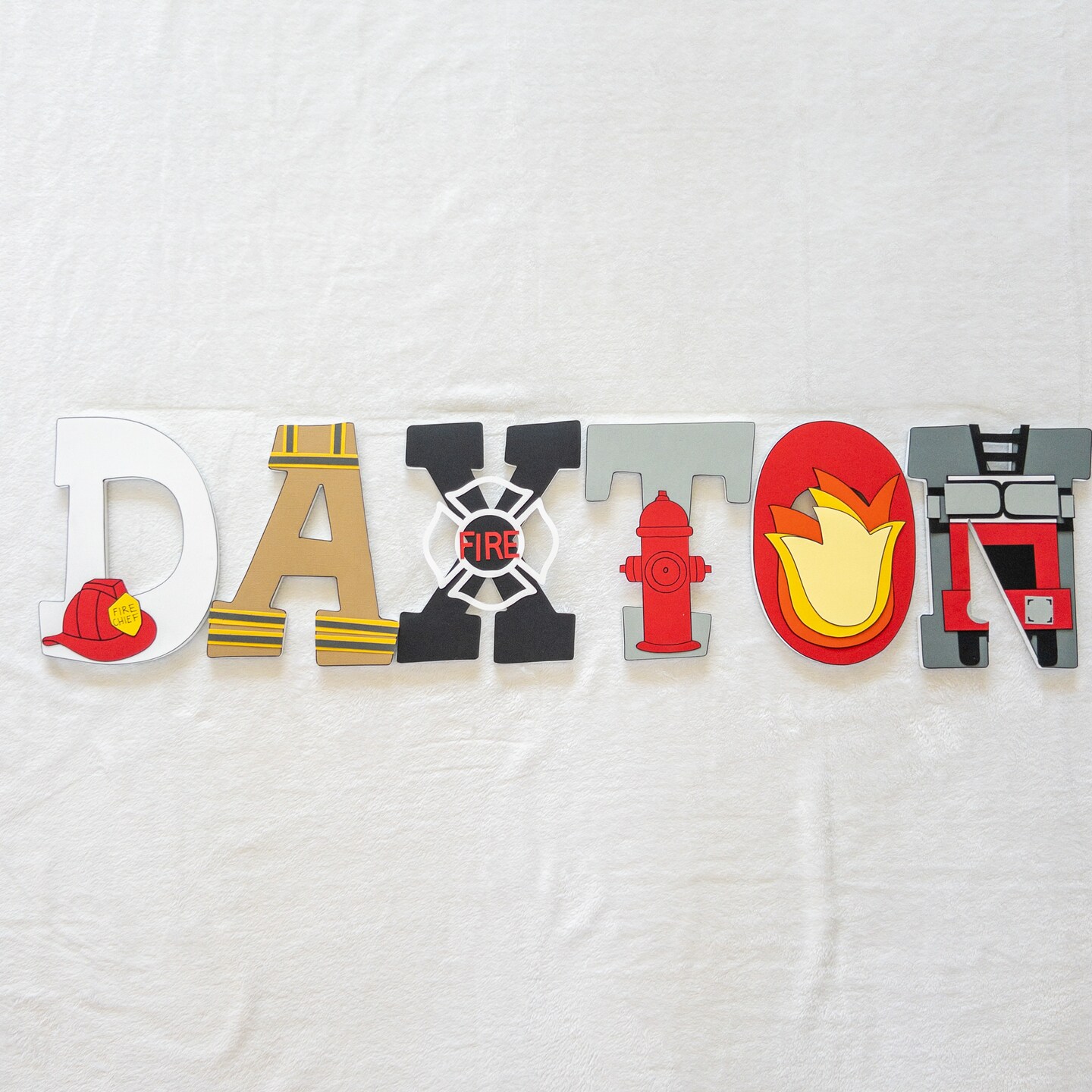 Firefighter Police Rescue Custom Wood Letters | MakerPlace by Michaels