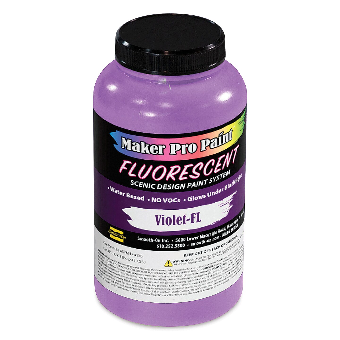 Smooth-On Maker Pro Acrylic-Urethane Paint - Fluorescent Violet, 16 oz ...
