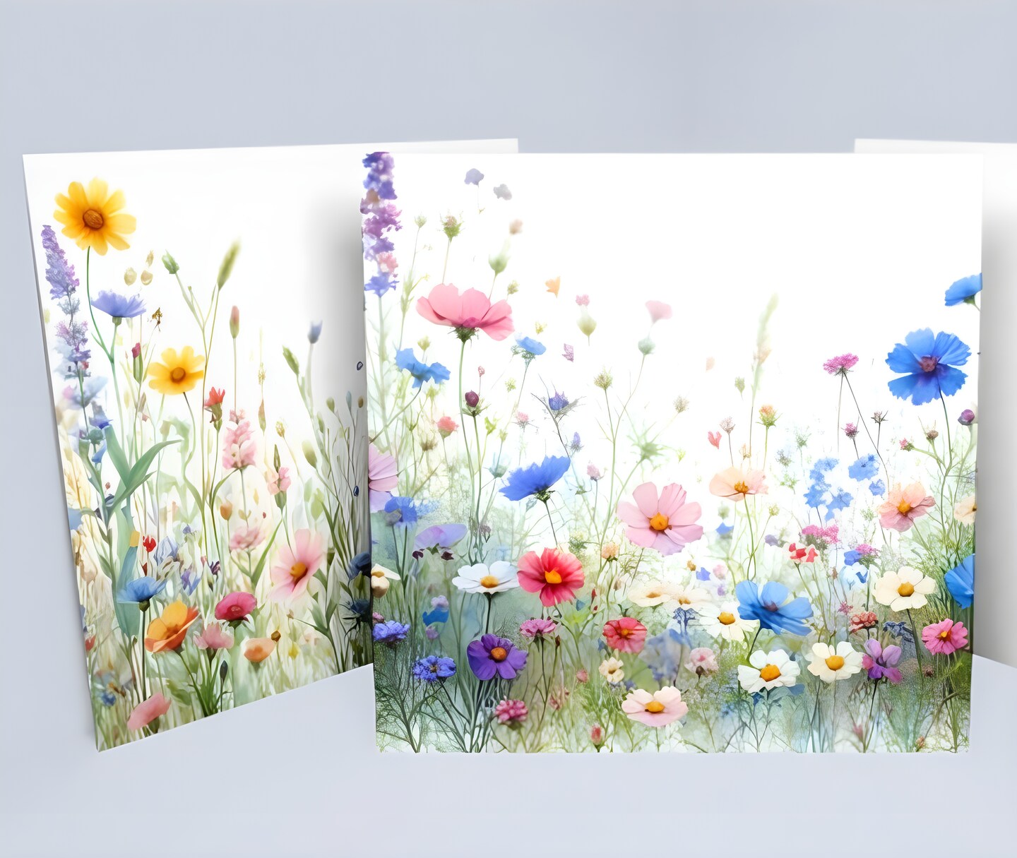 Matched Set of 3 Cards, Wildflower Cards, Thank You Cards, Invitation ...