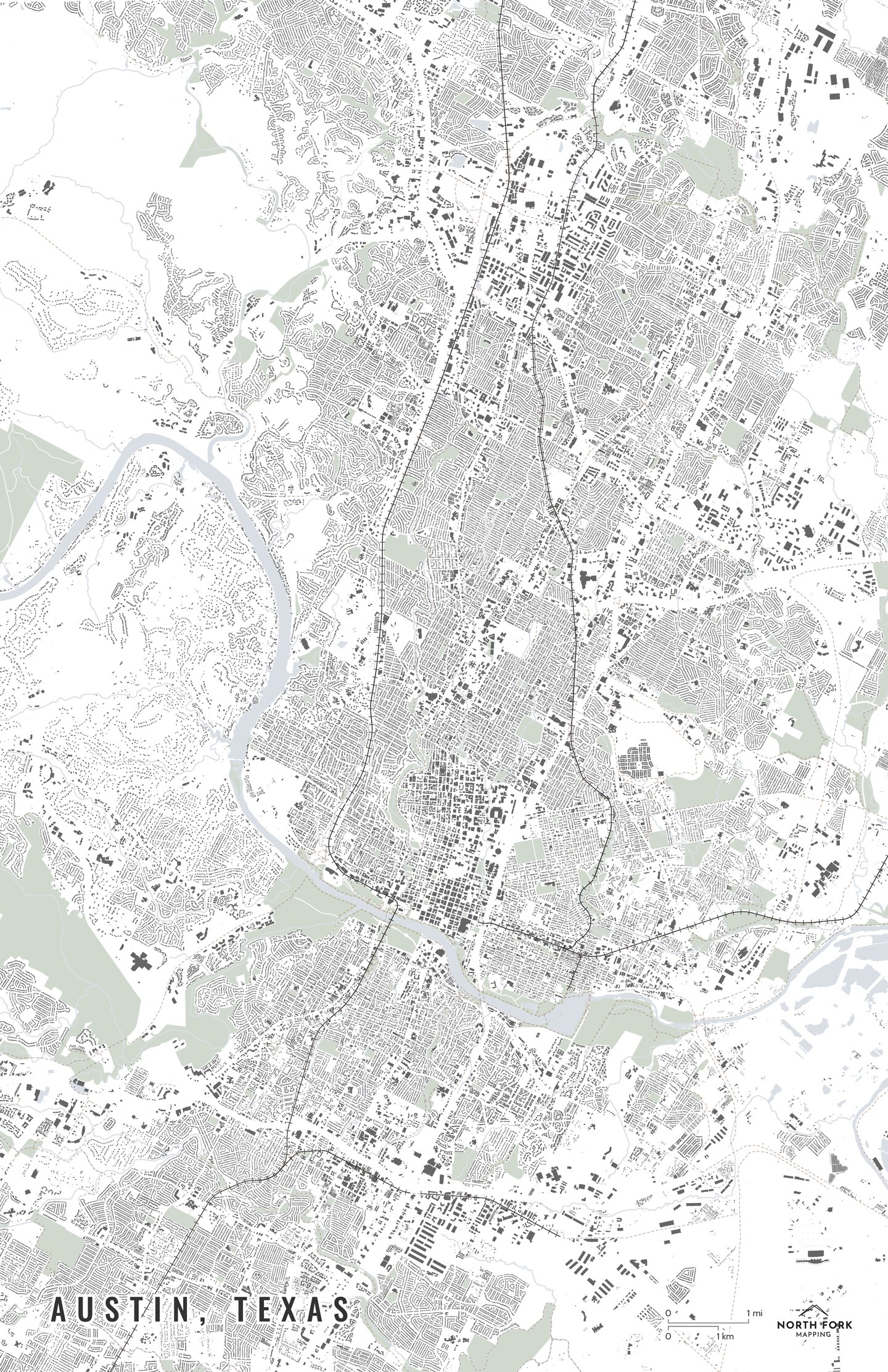 Austin Map, Minimalist Map, Wall Art, Texas Gift, Travel Map, Austin ...