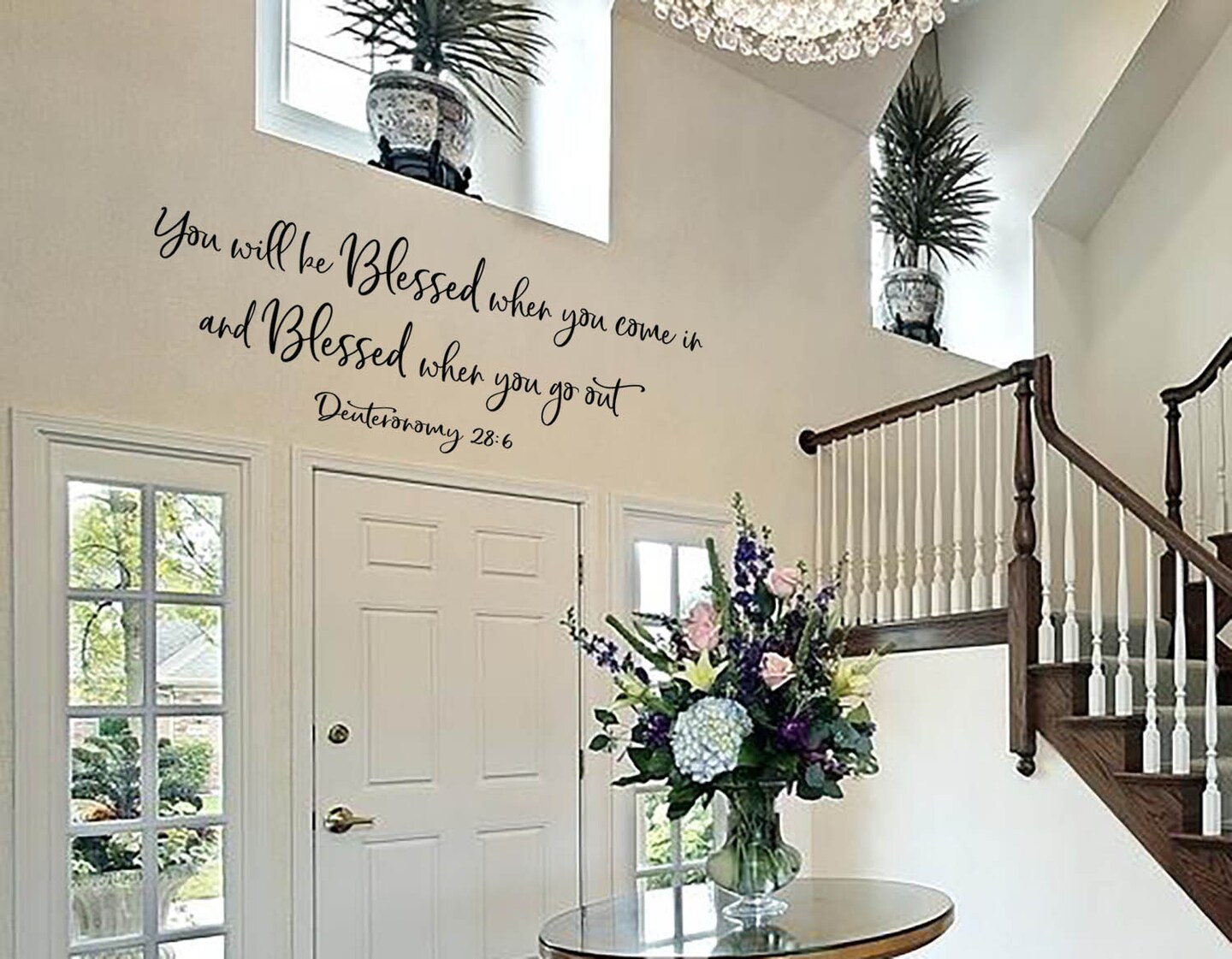 Family Wall Quotes Decal - Blessed when you Come in and go out ...