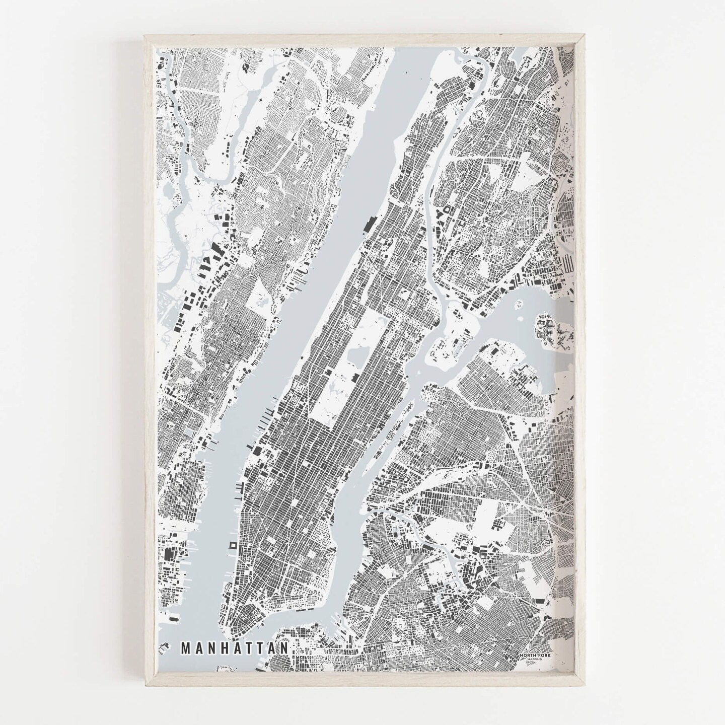Manhattan Map, NYC Map, Minimalist Map, Wall Art, Manhattan Gift ...