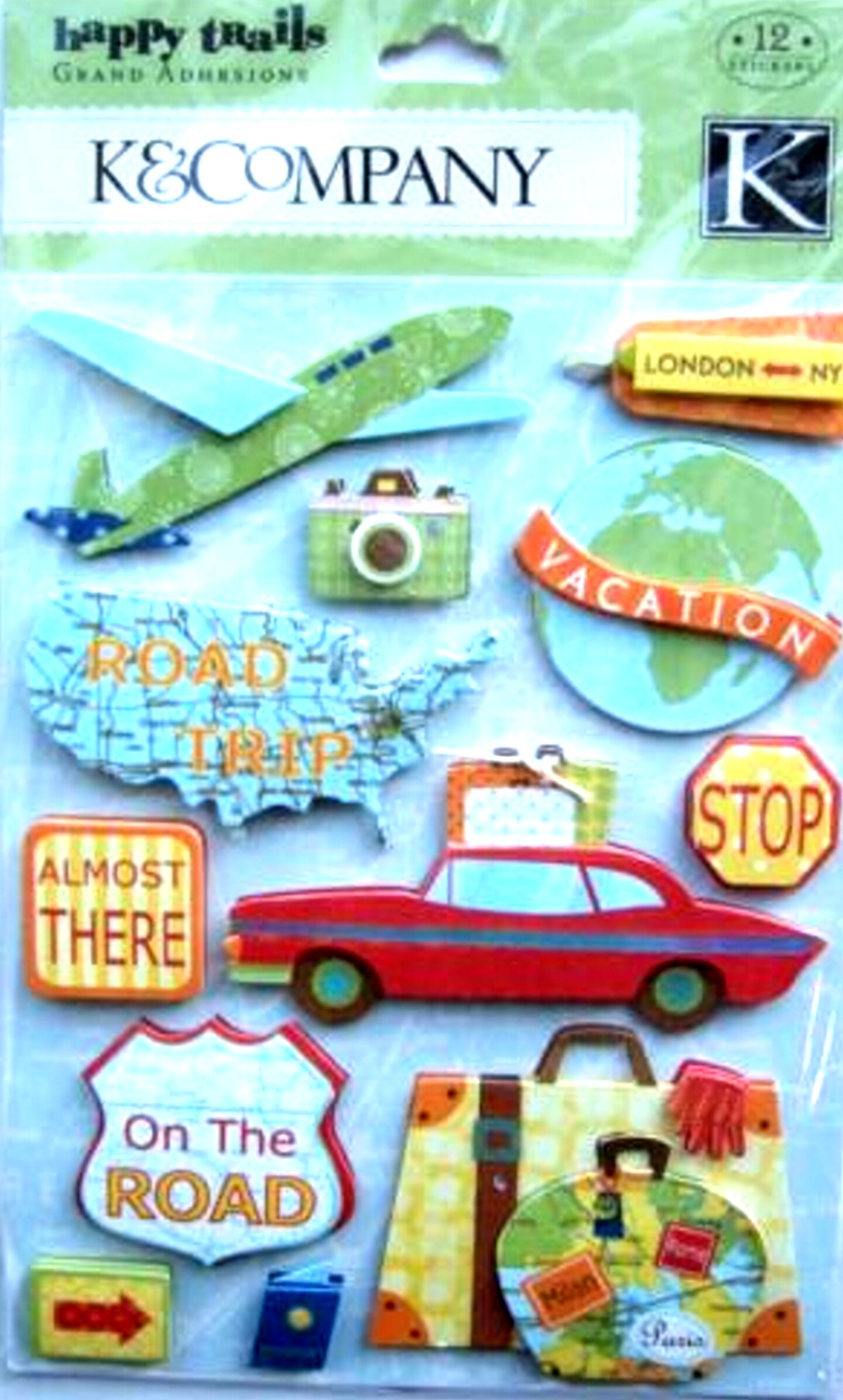 K & Company Happy Trails Road Trip Dimensional Stickers | Michaels