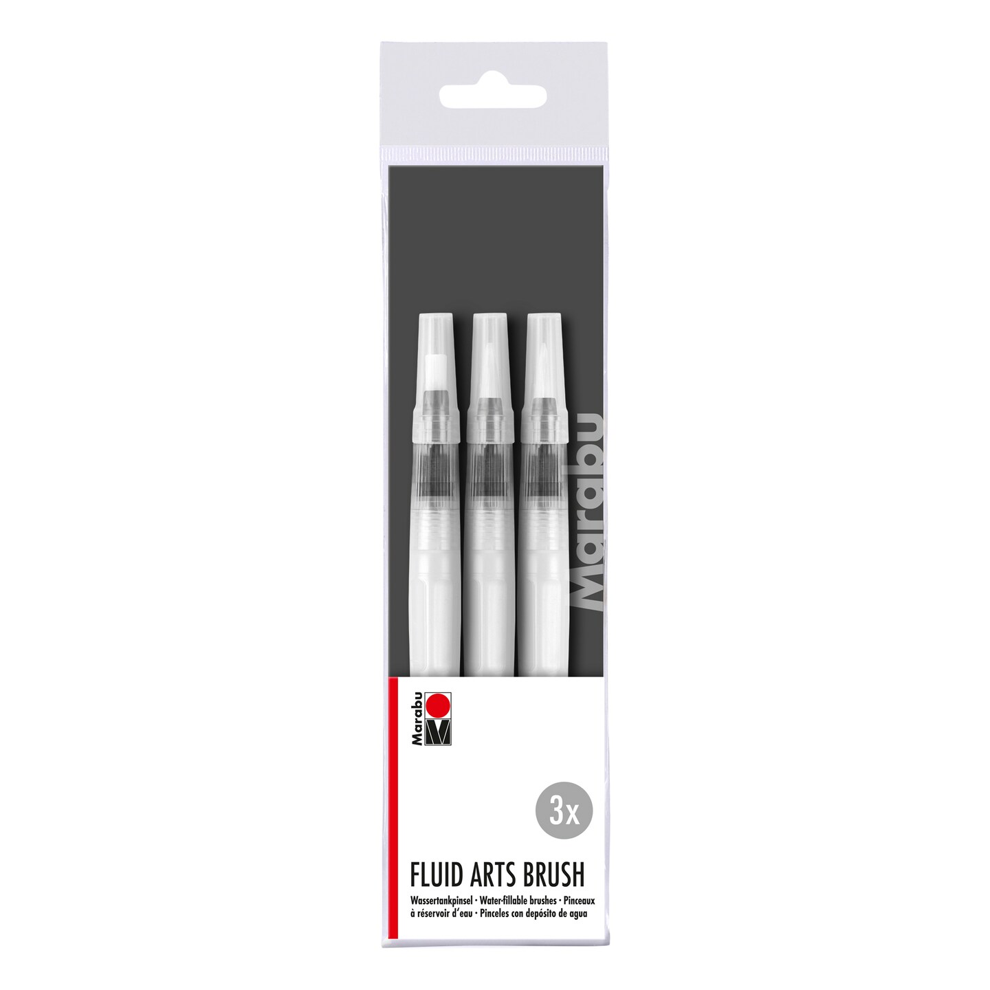 Marabu Fluid Arts Brush Set, Water-Fillable 3-Brush Set | Michaels