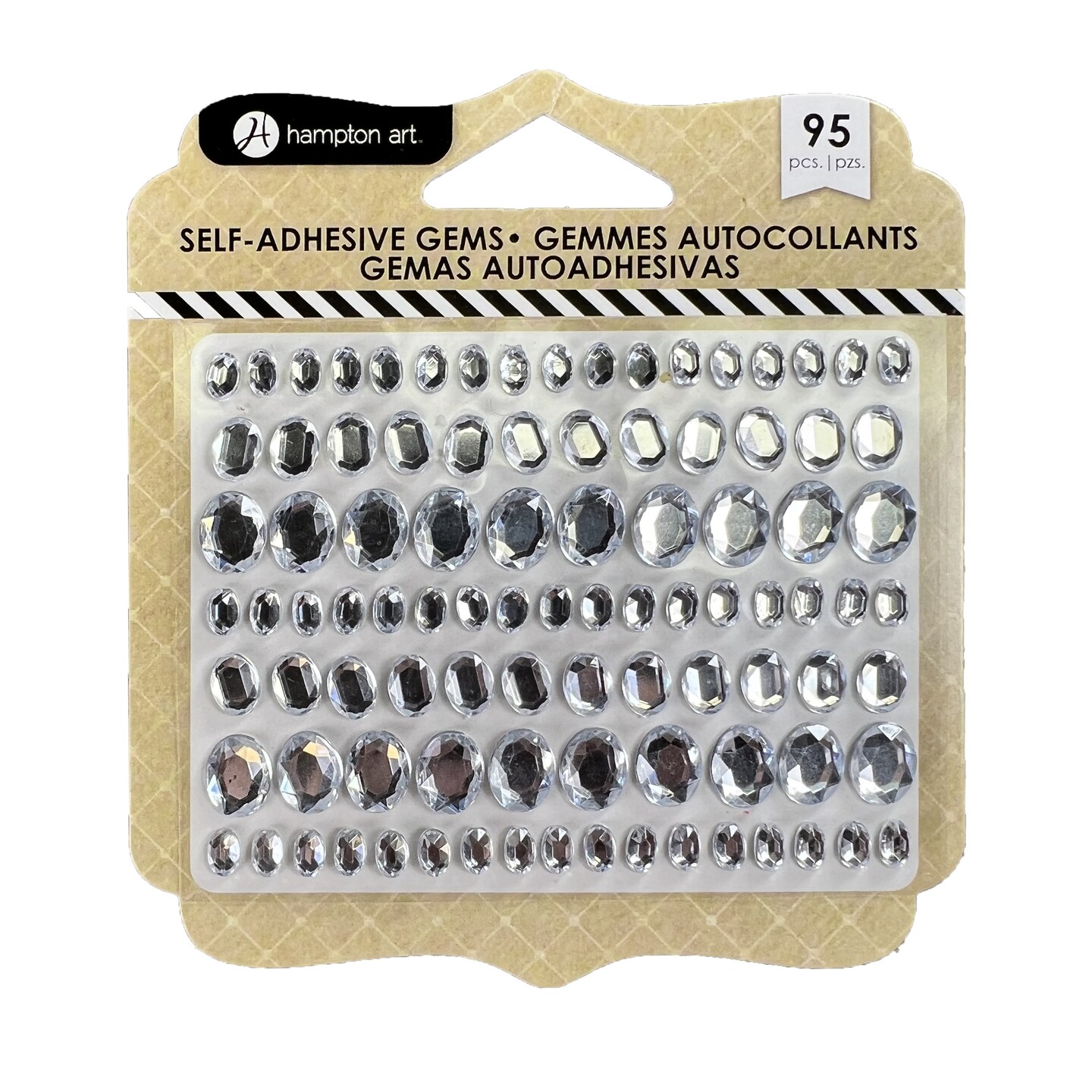 Hampton Art Adhesive Oval Gems 95/Pkg-Clear | Michaels