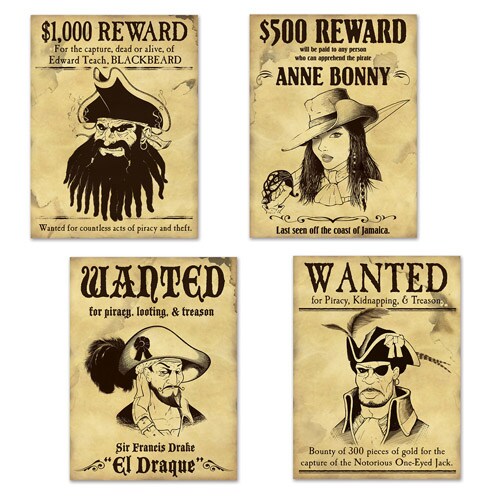 Pirate Wanted Sign Cutouts | Michaels