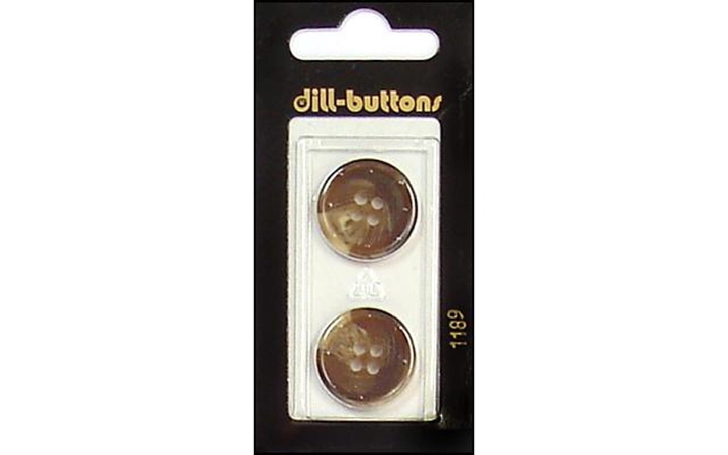 Dill Buttons 20mm 2pc 4 Hole Brown | Michaels