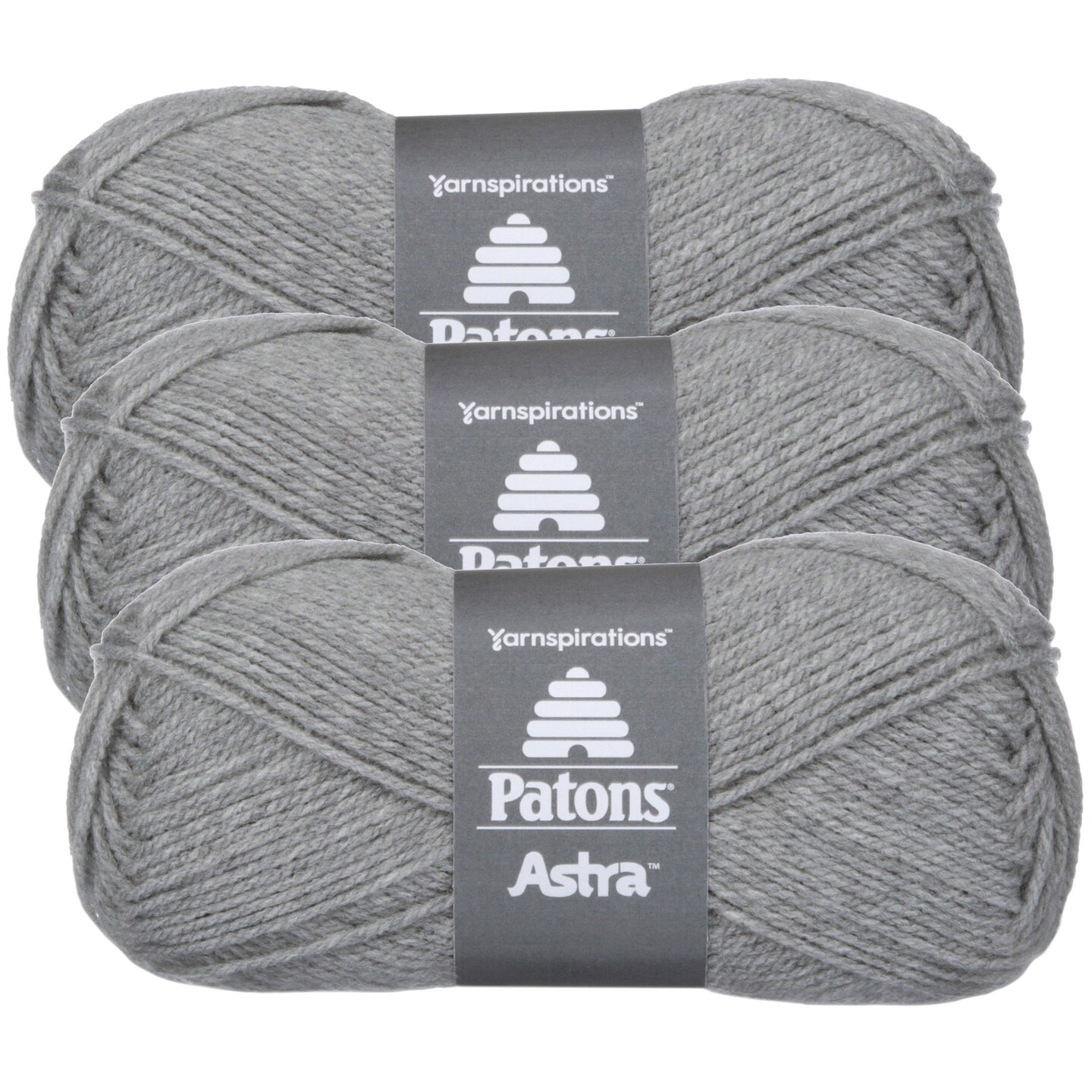 (Pack of 3) Patons Astra Yarn - Solids-Silver Grey | Michaels