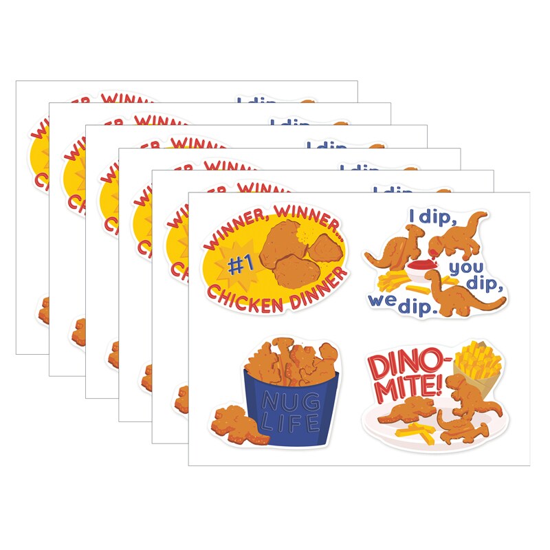 Jumbo Scented Stickers, Chicken Nuggets, 12 Per Pack, 6 Packs | Michaels