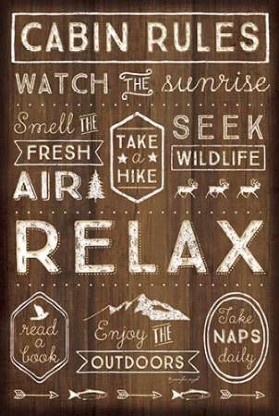 Cabin Rules Poster Print by Jennifer Pugh - Item # VARPDXJP4475 | Michaels
