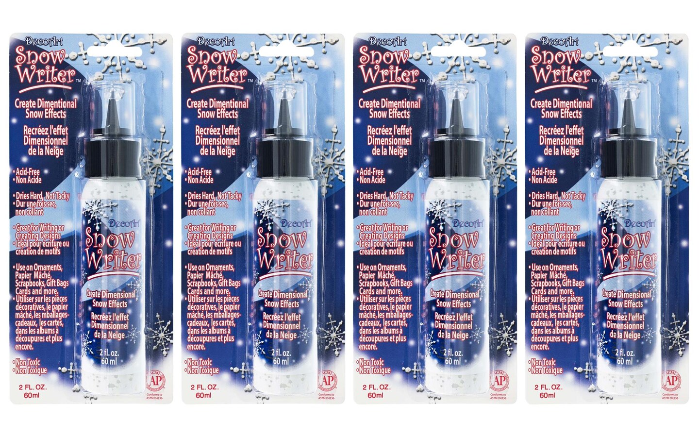 Decoart Dimensionsal Writer Snow 2oz 4pc | Michaels