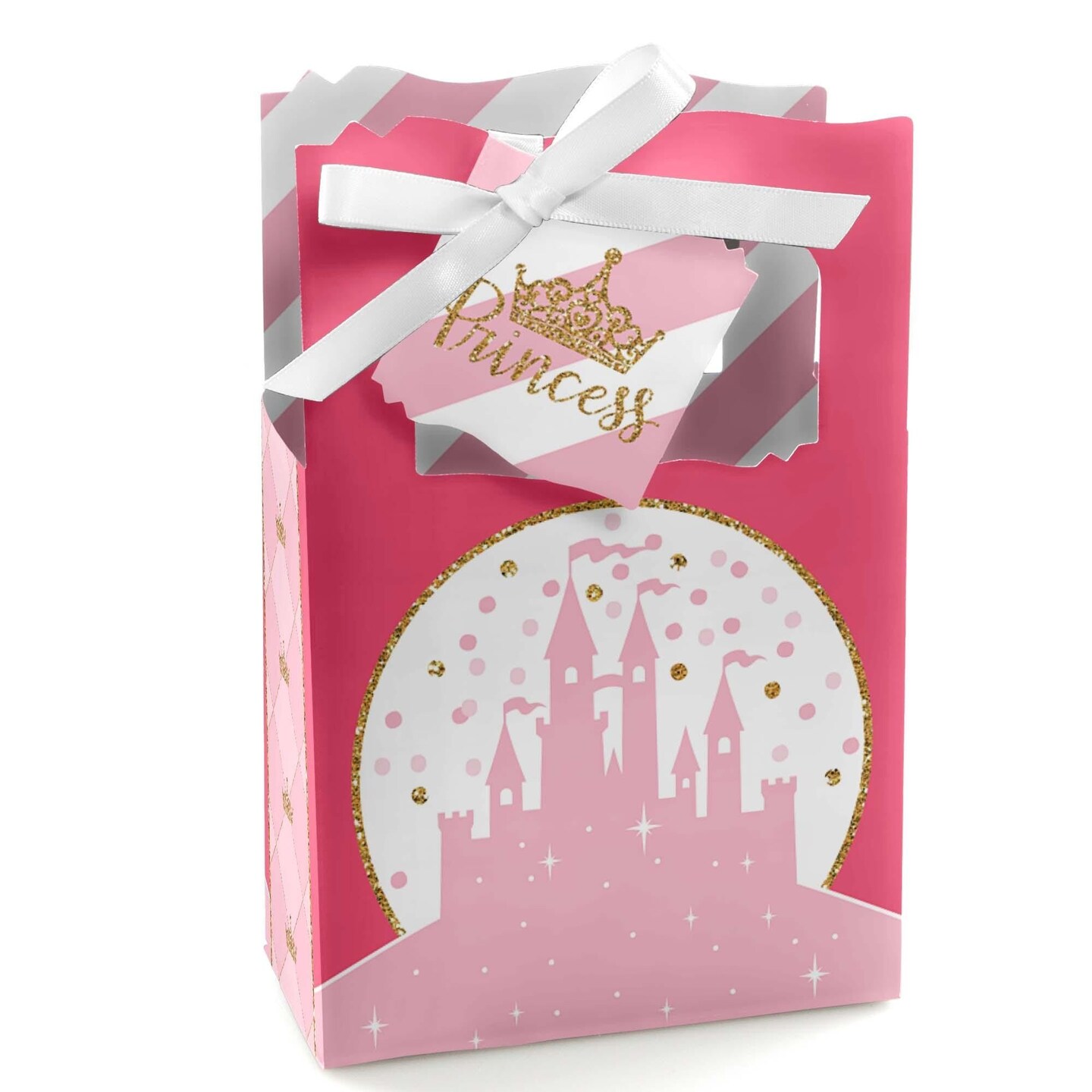 Big Dot of Happiness Little Princess Crown - Pink and Gold Princess ...