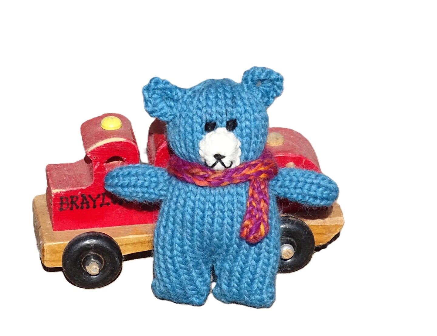 Teddy Bear Wool Toy Knitted Bear Stuffed Animal Small Blue Bear Eco ...