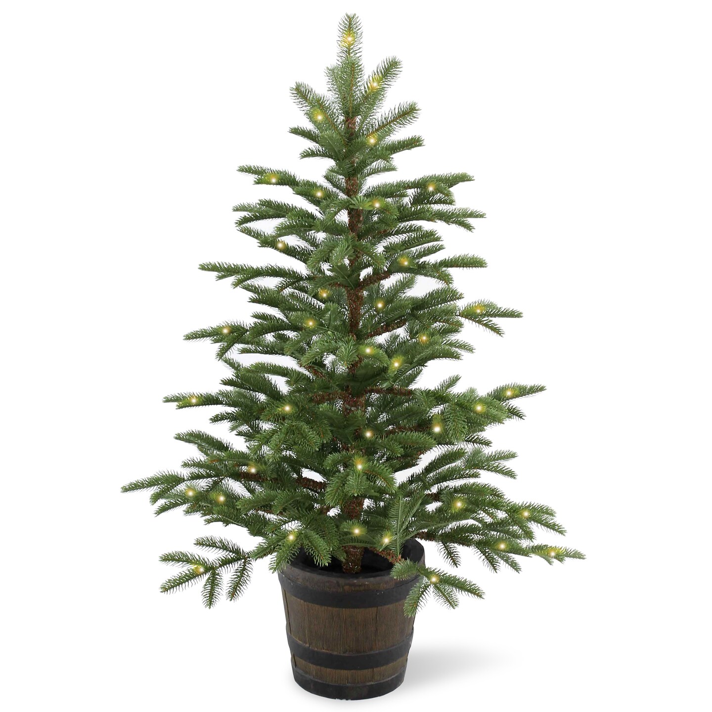 National Tree Company 4ft. Norwegian Spruce Entrance Tree with Clear ...