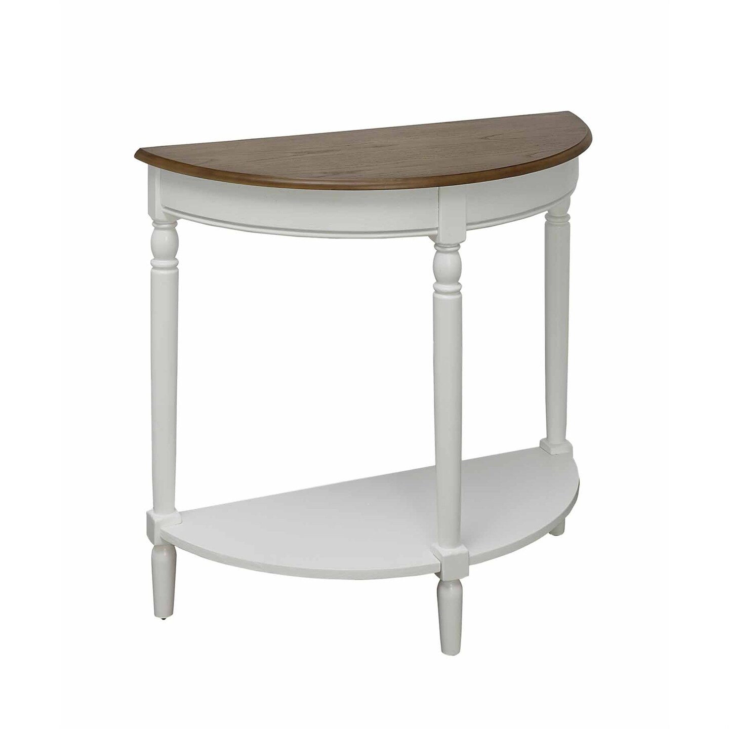 French Country Half-Round Entryway Table with Shelf | Michaels