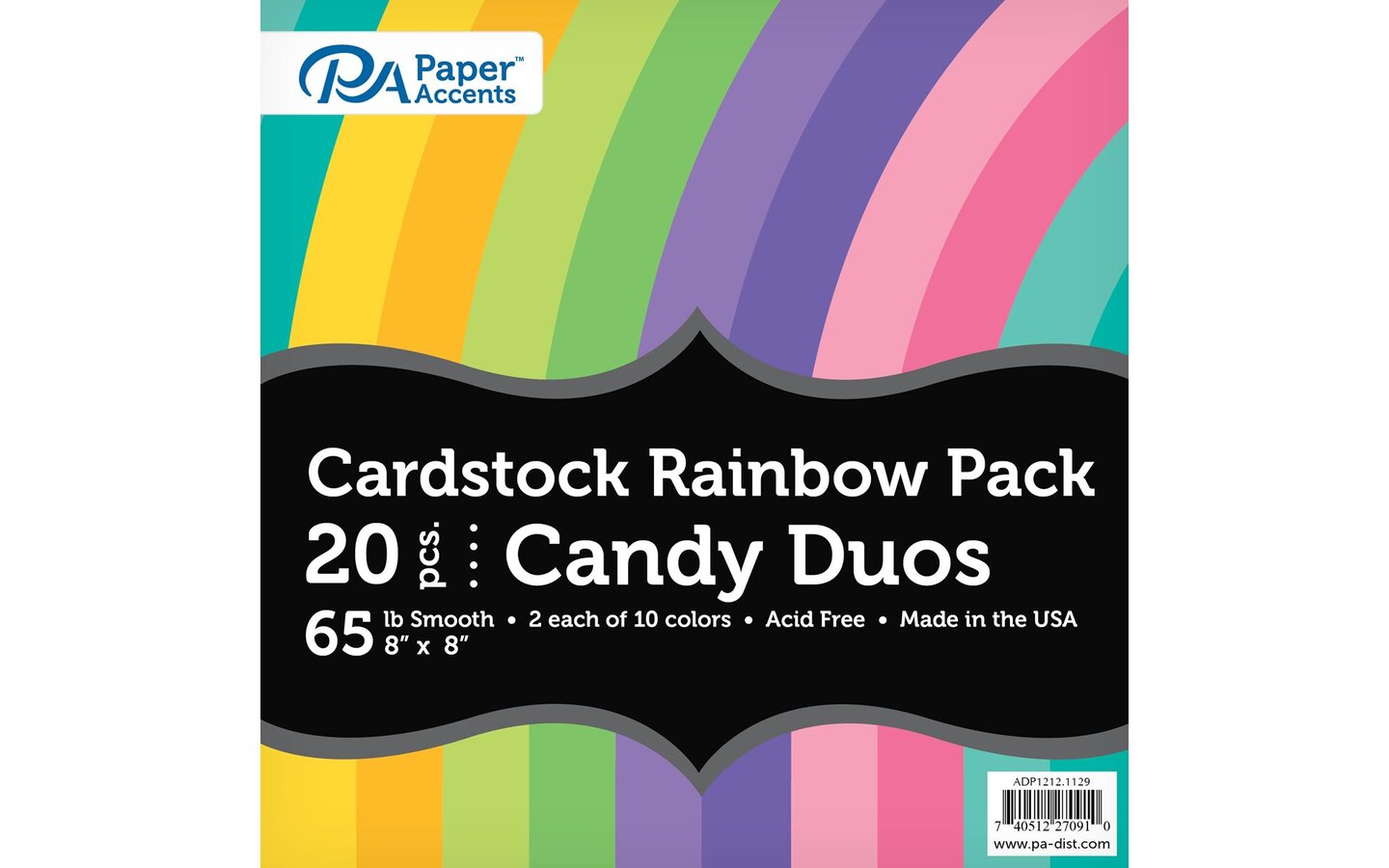 Variety Pk 8x8 20pc 65lb Rainbow Cdstk Candy Duo | Michaels