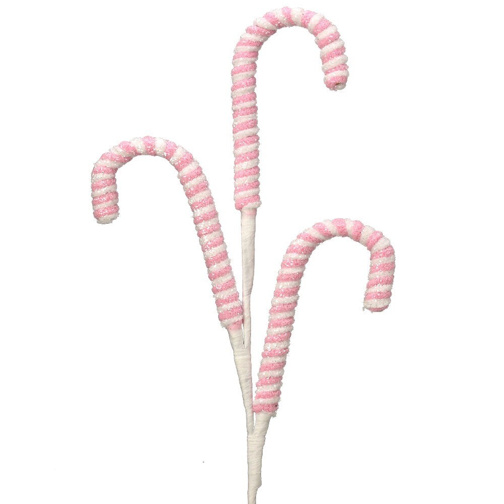 FROSTED PASTEL CANDY CANE SPRAY | Michaels
