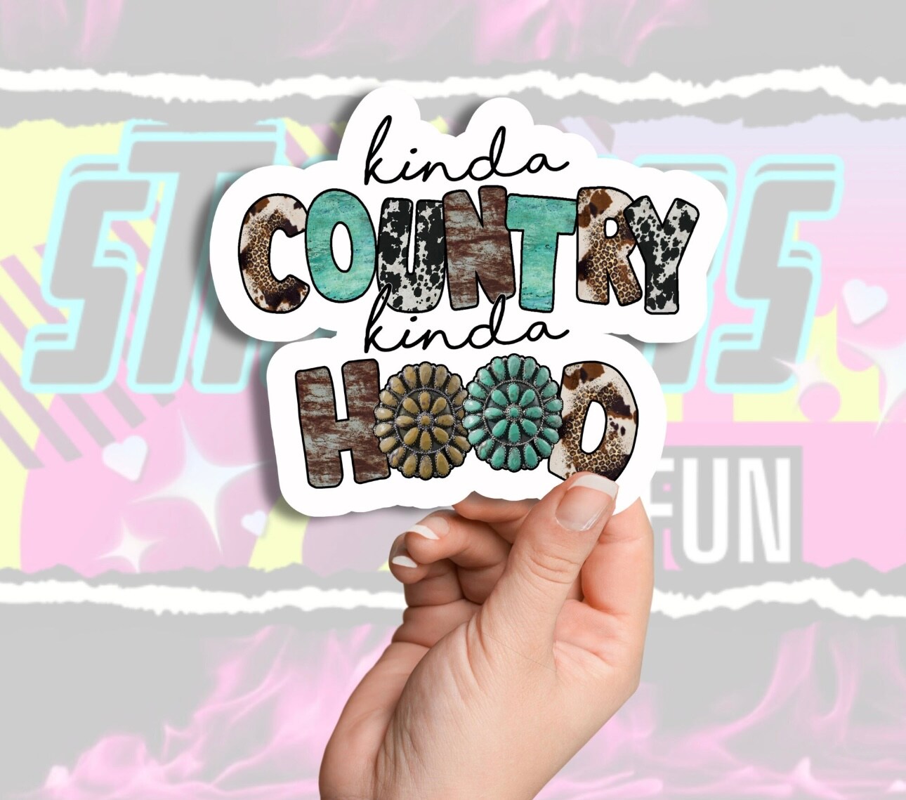 Country Girl Personality Stickers, Kinda Country, Kinda Hood. Makes for ...