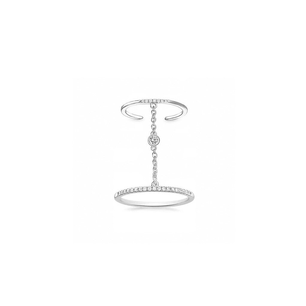 Sterling Silver Chain Connected Ring | Michaels