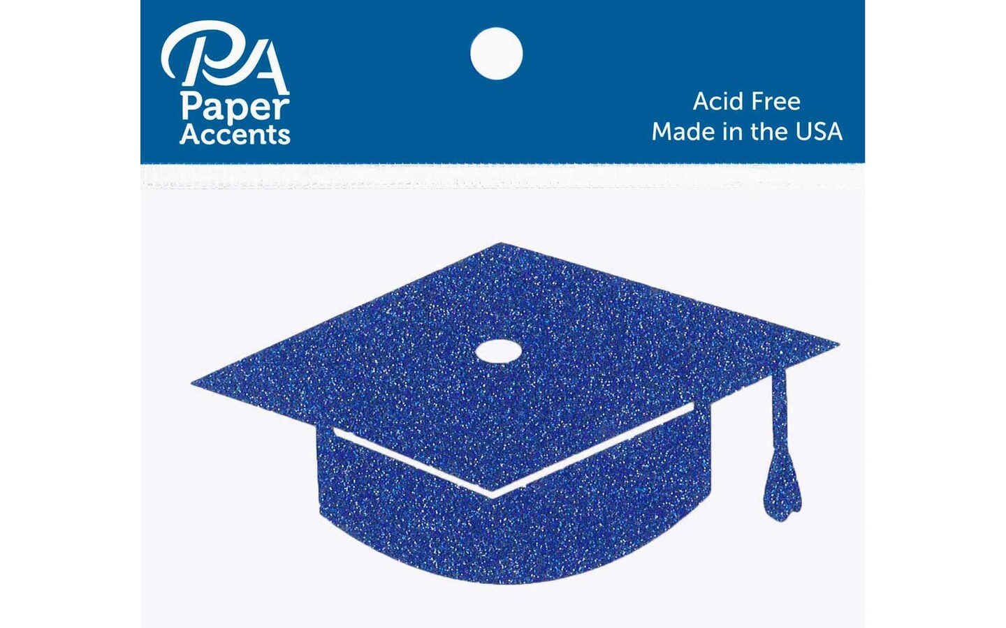 Glitter Shape 6pc Graduation Cap Jewel Blue | Michaels