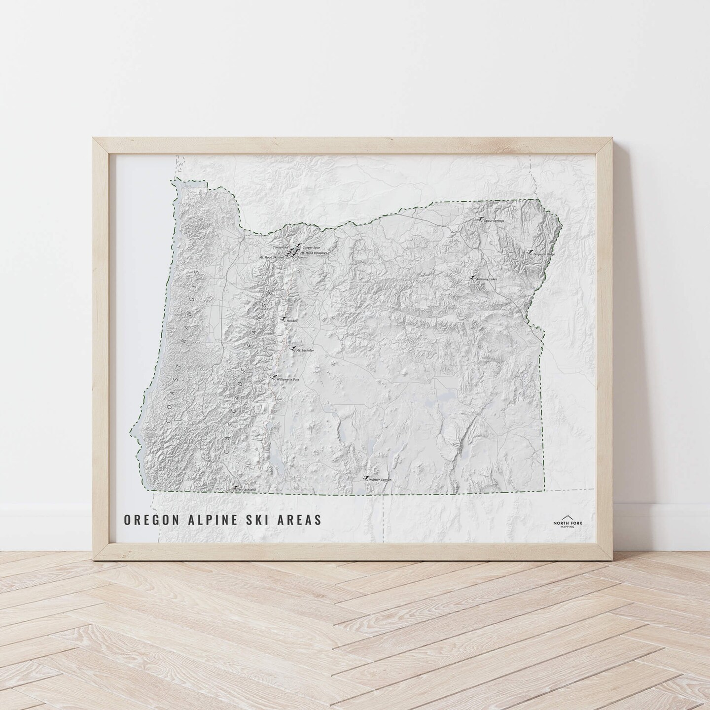 Oregon Ski Map - Anthony Lakes, Ferguson Ridge, Mt. Ashland, Mt ...