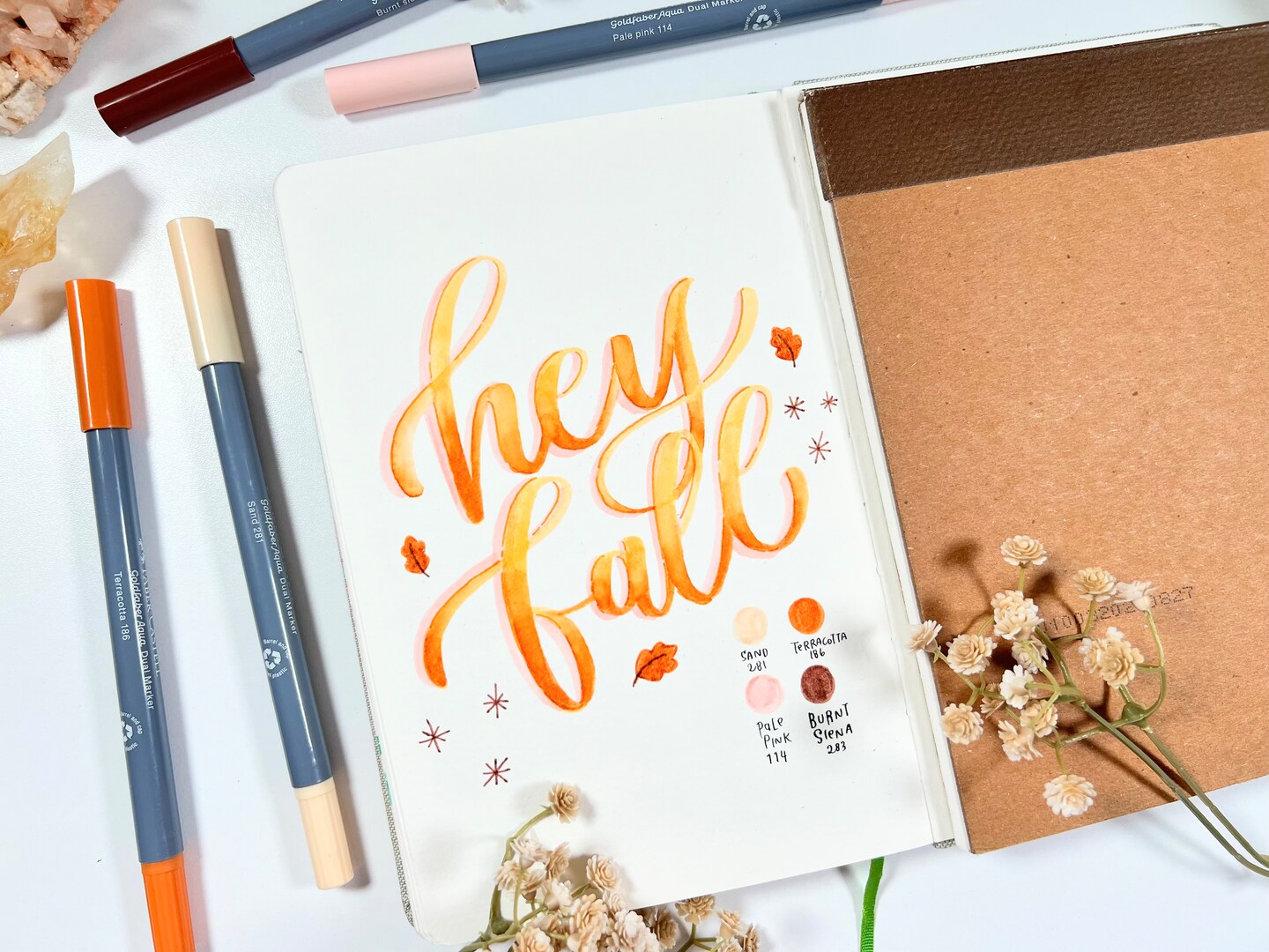 Fall Brush Lettering Extravaganza with Faber-Castell Goldfaber Aqua ...