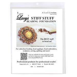 Lacy's Stiff Stuff 4.25 x 5.5 inches Beading Foundation, White(1 sheet ...